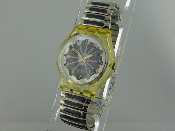 Swatch - Blue Segment GK148 GK149 - vintage collectib… - Gem