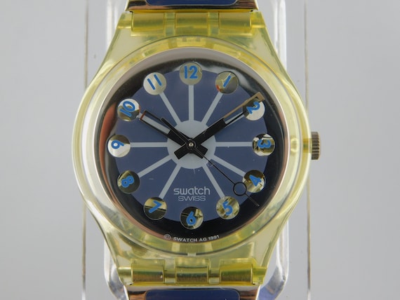 Swatch - Blue Segment GK148 GK149 - vintage collectib… - Gem