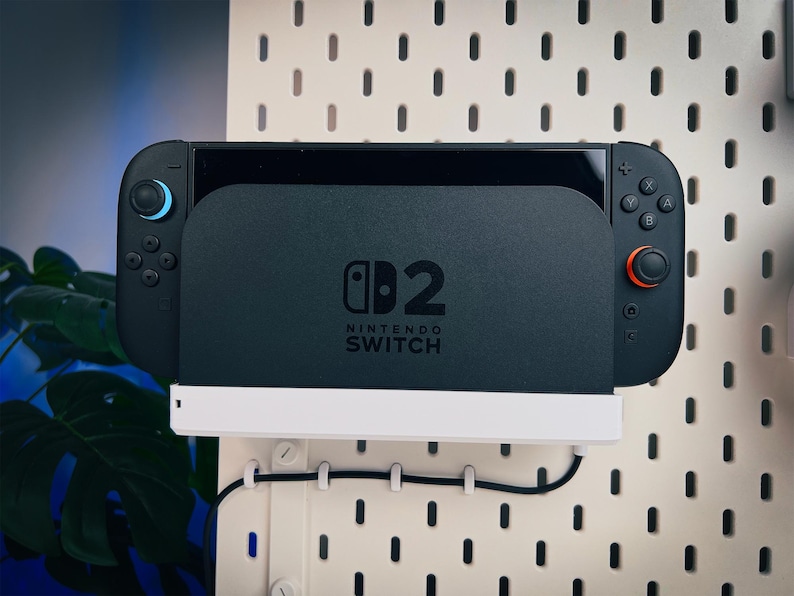 Switch 2 Compatible Dock Mount | Wall Mounted or SKÅDIS Pegboard ...