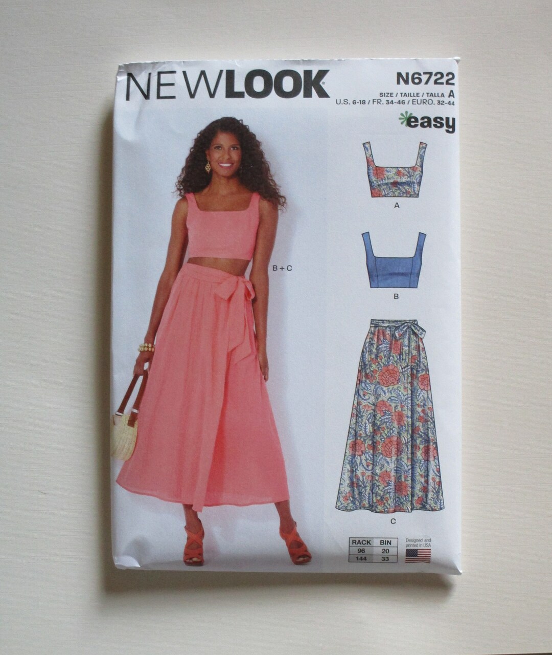Pattern Misses Skirt, Top New Look N6722 Classic Wrap Skirt, Halter Top ...