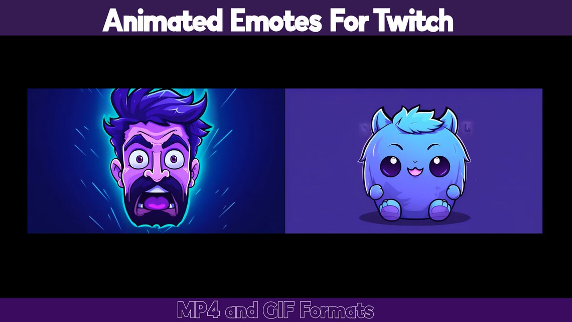 Animated Twitch Emote Set Man and Cute Little Head Emotes - Etsy