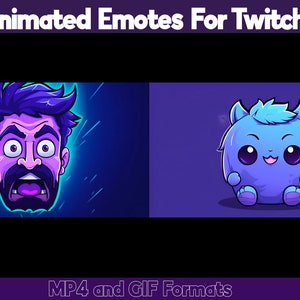 Animated Twitch Emote Set Man and Cute Little Head Emotes - Etsy