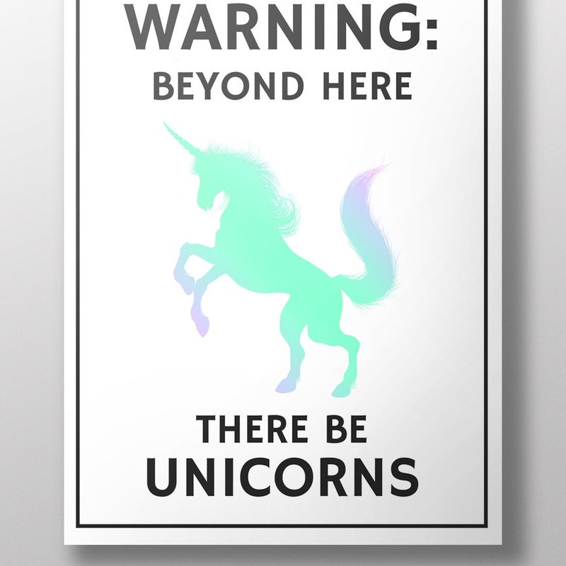 Unicorn Poster - Etsy