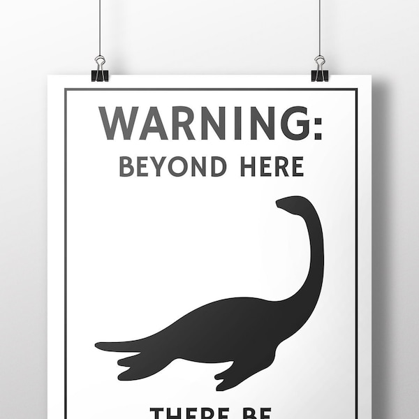 Monster Warning Sign - Etsy