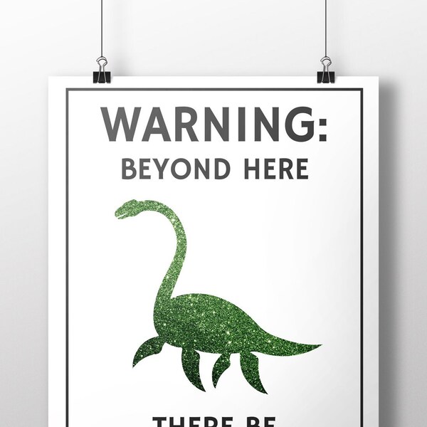 Monster Warning Sign - Etsy