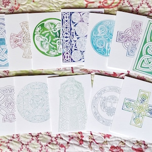Celtic Note Card Set~blank Greeting Card Set~celtic Watercolor Card ...