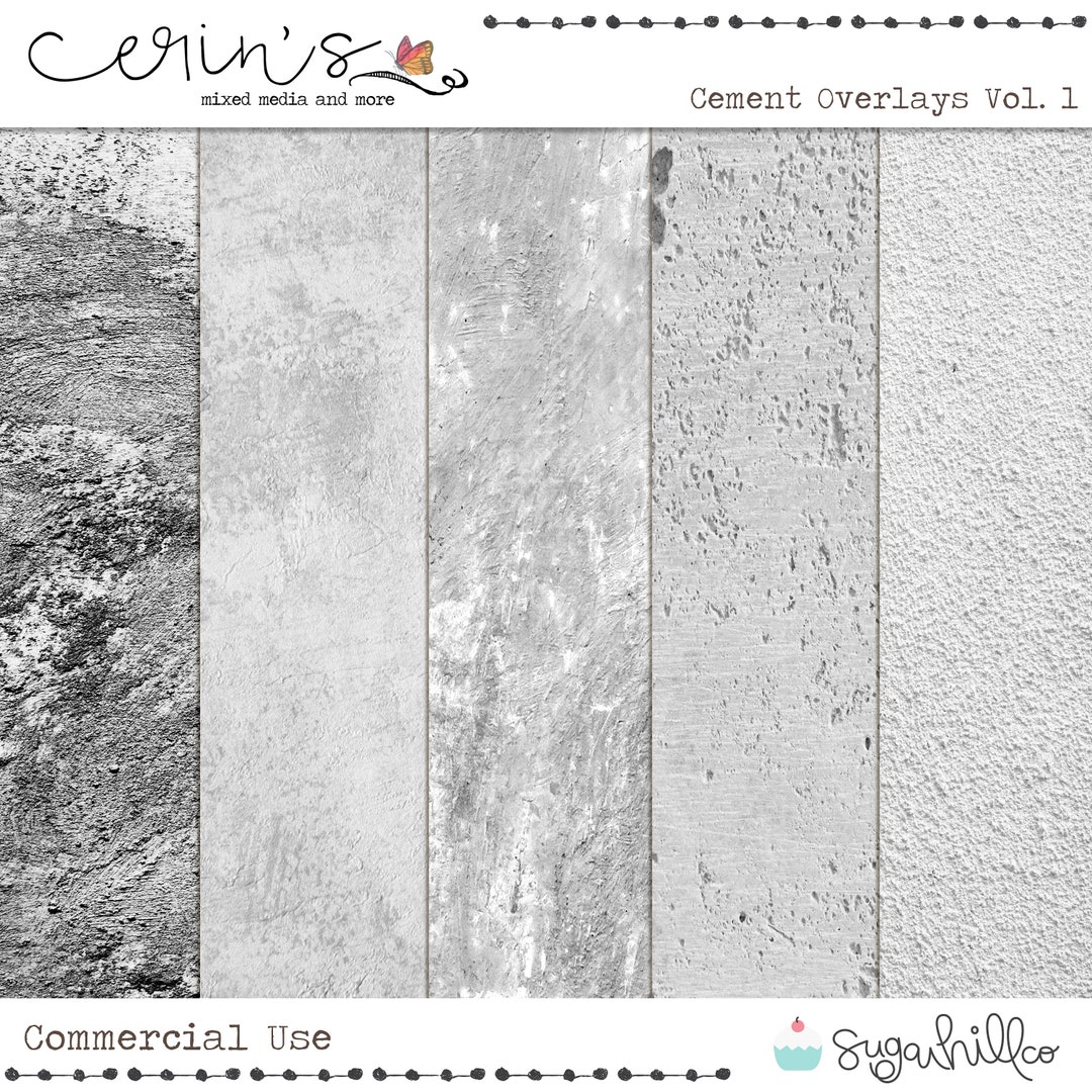 Cement Overlays Vol.1~commercial Use Digital Textures~high Quality Cu ...