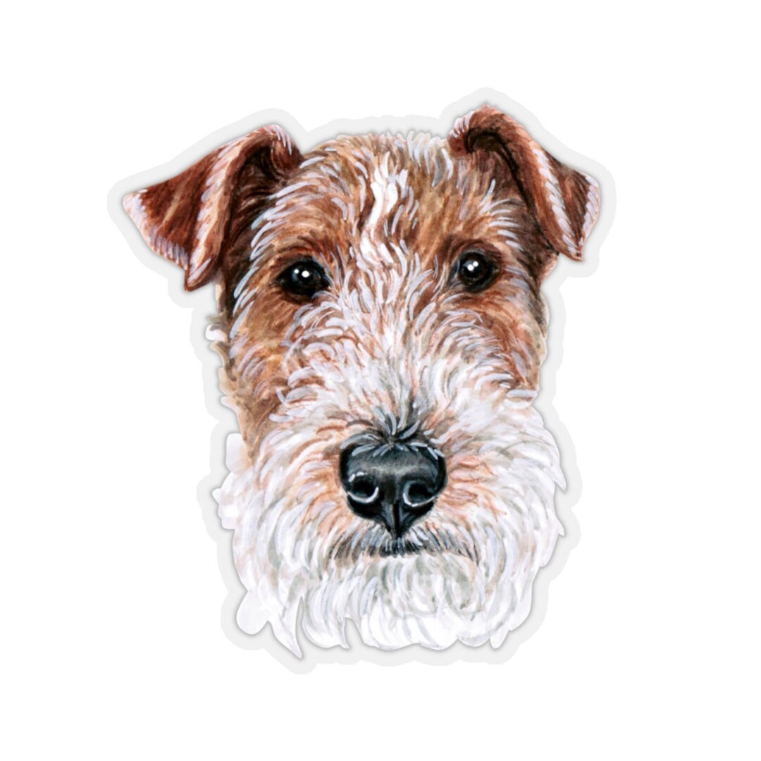 Wire Fox Terrier Sticker~hand Drawn Dogs Kiss-cut Decal~pretty Pet ...