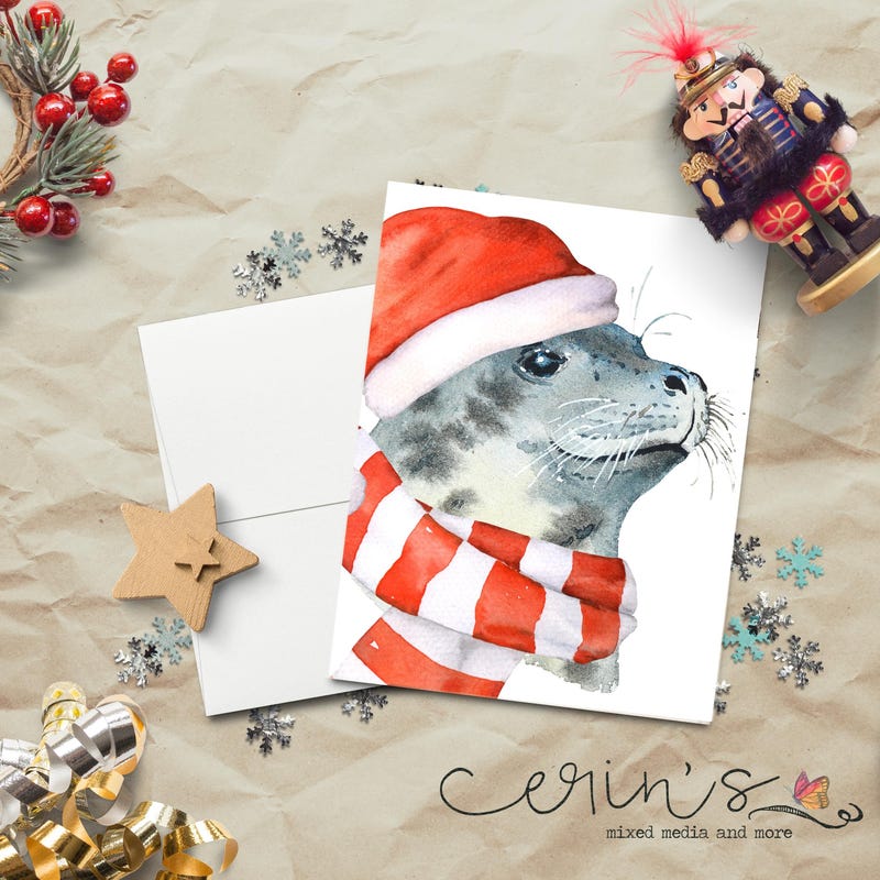 Santa Seal - Etsy