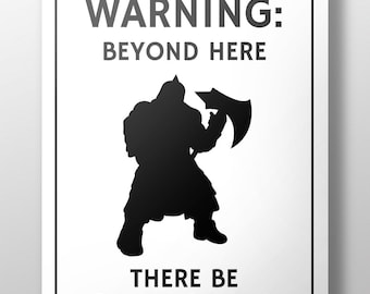 Dwarf Warning Sign - Etsy