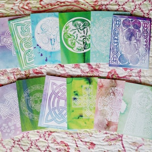 Celtic Watercolor Card Set~celtic Note Card~blank Greeting Card Set ...