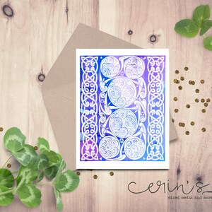 Celtic Note Card Set~blank Greeting Card Set~celtic Watercolor Card ...