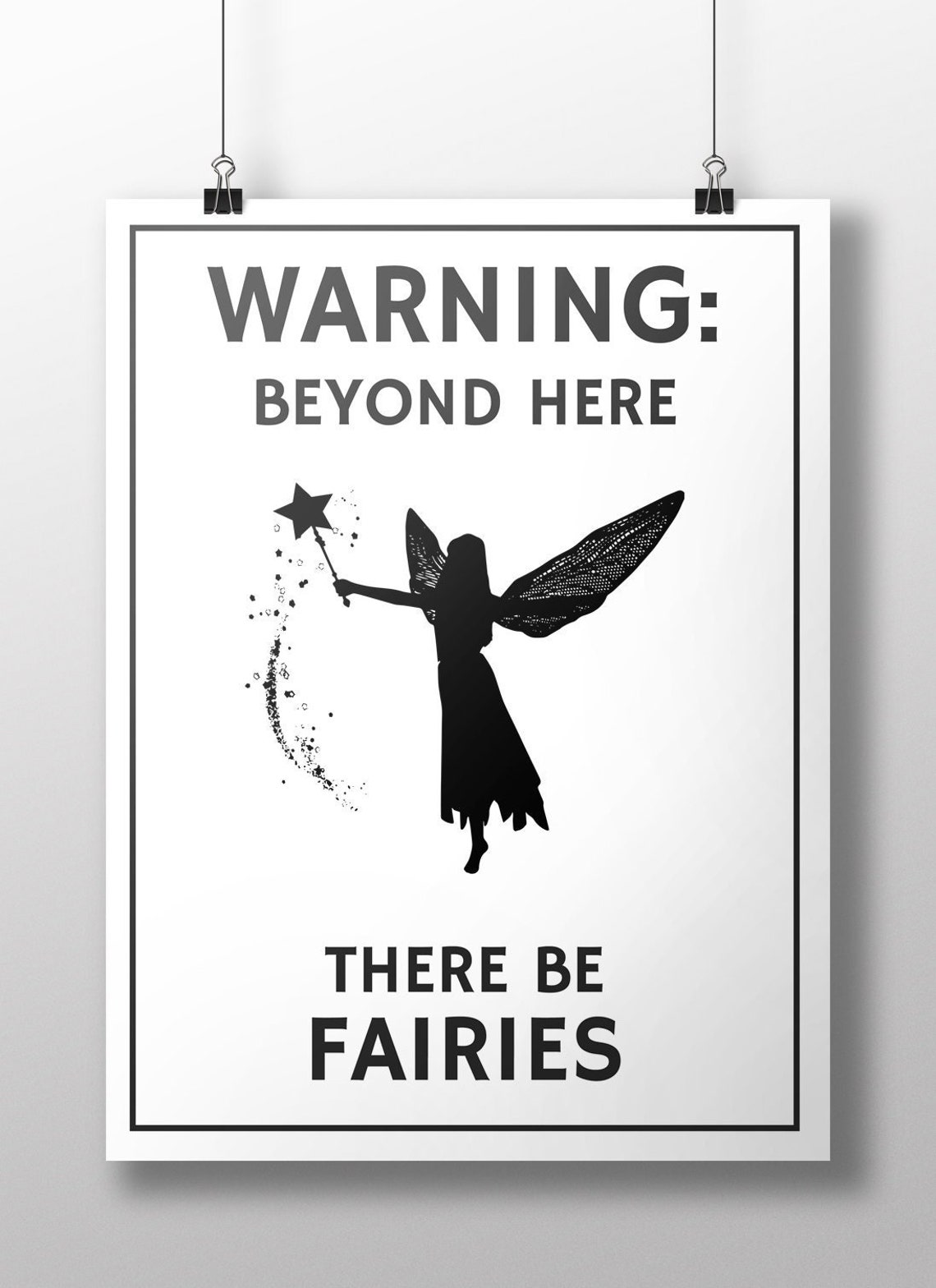 Fairies Warning Signbeyond Here There Be Fairies - Etsy