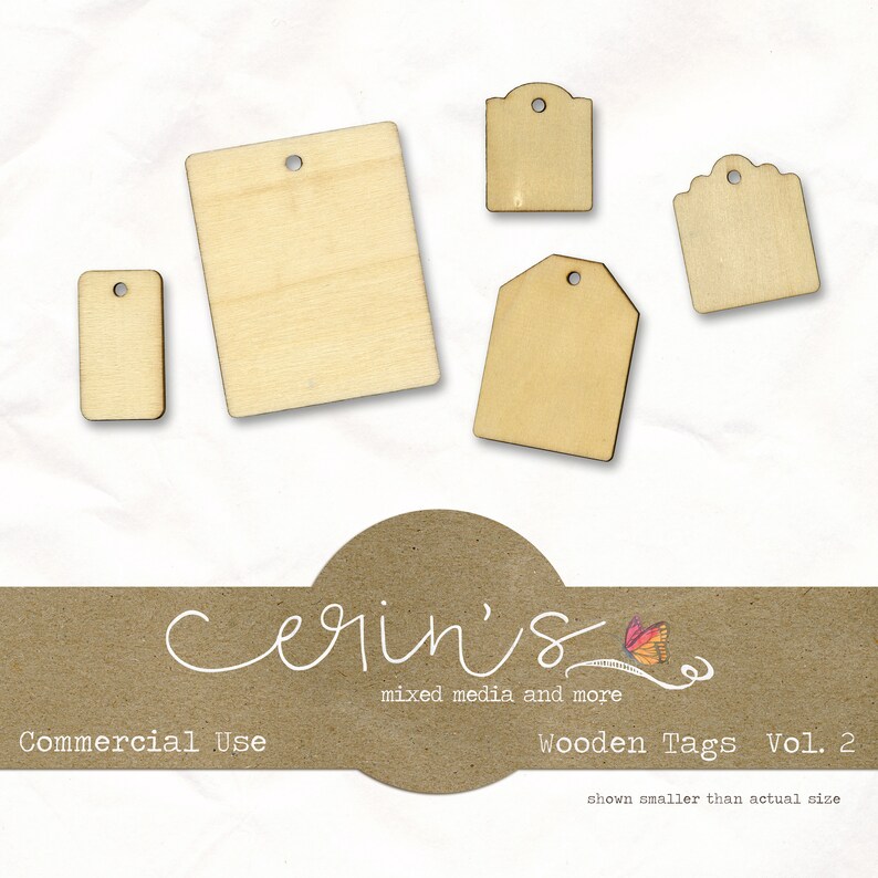 Digital Veneer Tags~digital Scrapbook Elements~commercial Use Elements ...