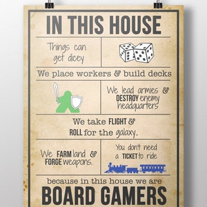 Printable Custom Vintage Style Board Game Wall Art~personalized Table ...