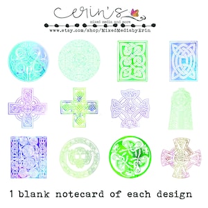 Celtic Note Card Set~blank Greeting Card Set~celtic Watercolor Card ...