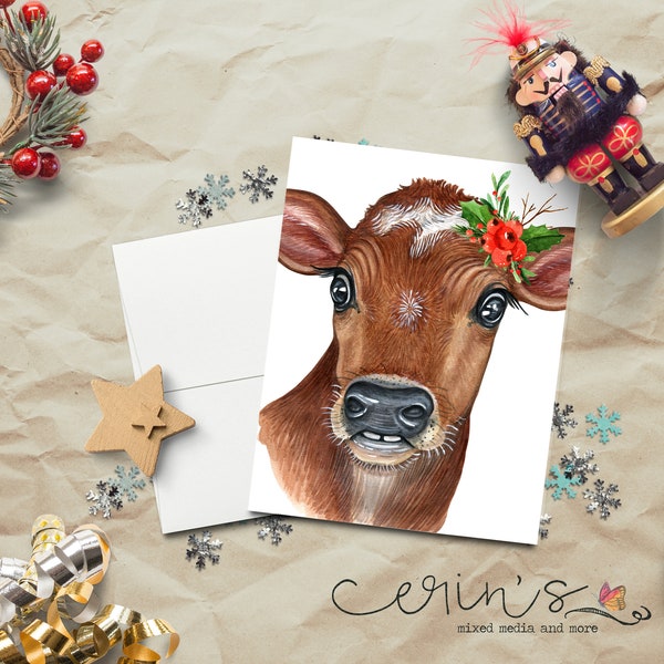 Cow Card - Etsy