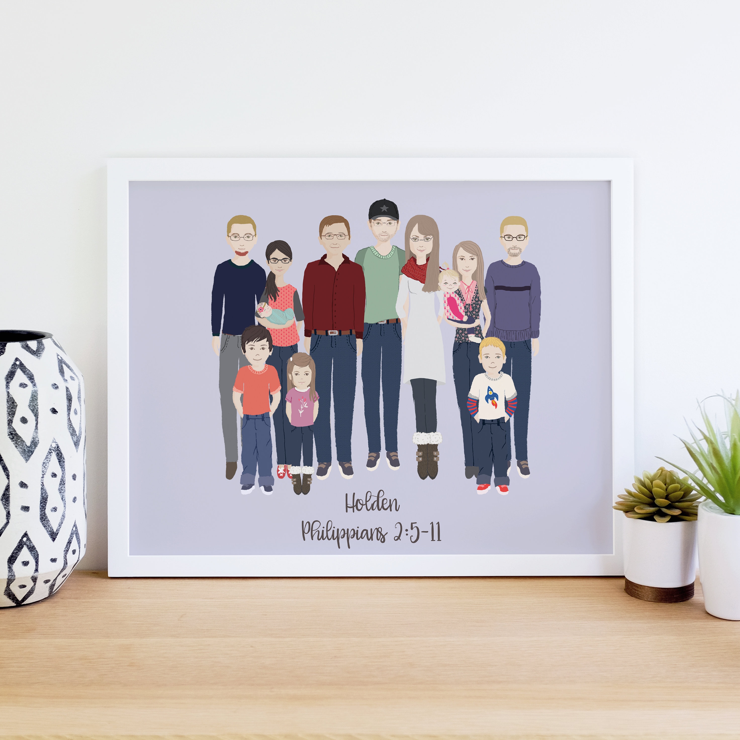 Extended Family Cartoon