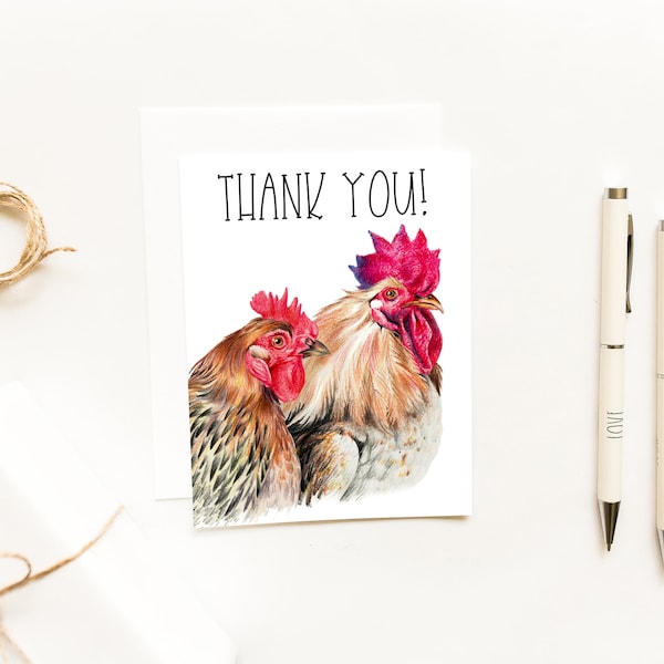 Rooster Thank You Cards - Etsy