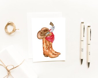 Cowboy Note Cards - Etsy