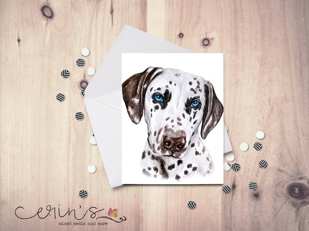 Watercolor Dalmatian Card~blank Watercolor Dog Notecards~canine ...