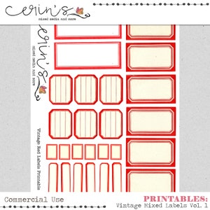 Vintage Collage Sheet RED Ephemera Vintage Images Junk Journal - Etsy