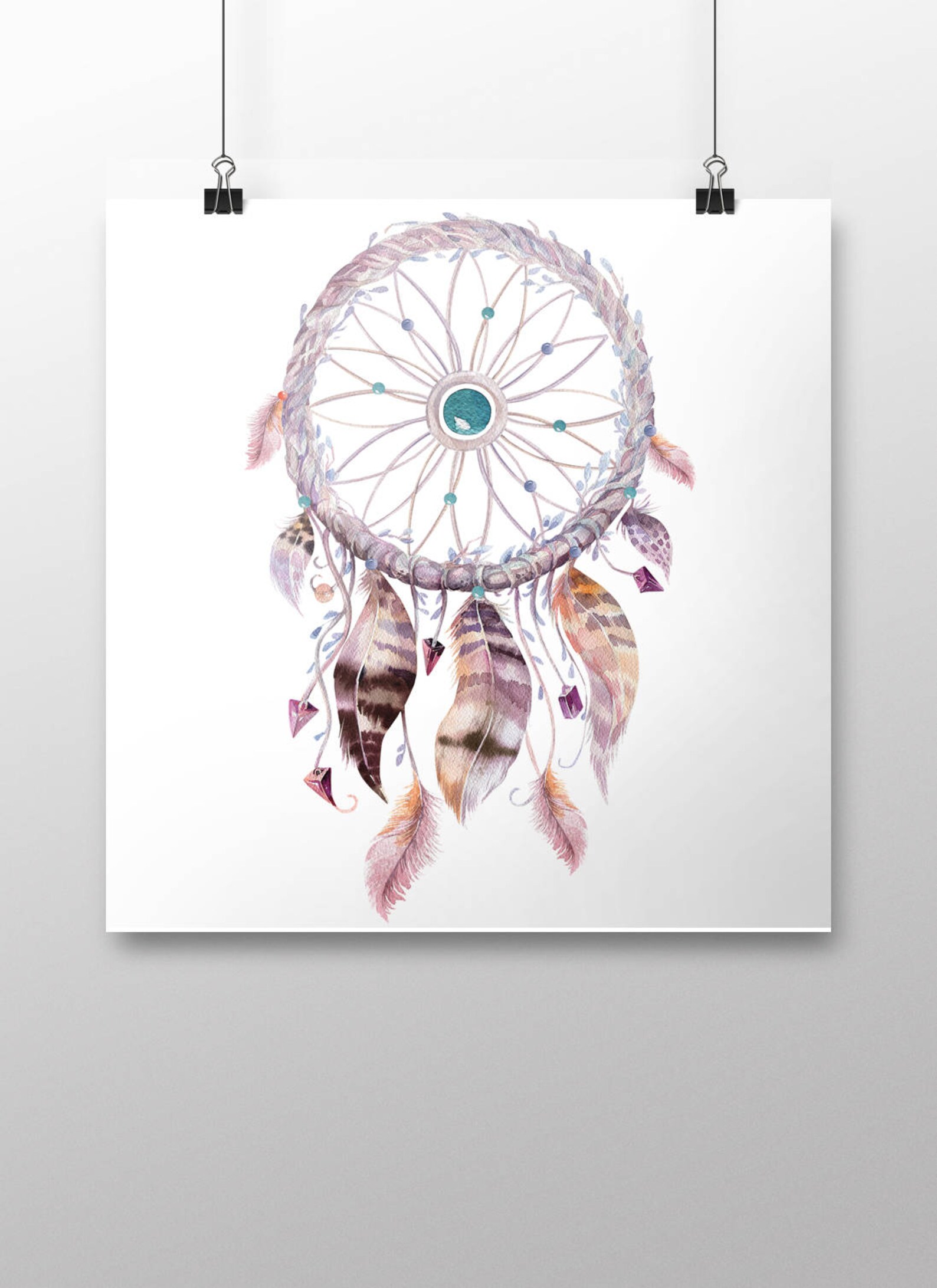 Set of Three Dream Catcher Postersboho Wall Artboho - Etsy