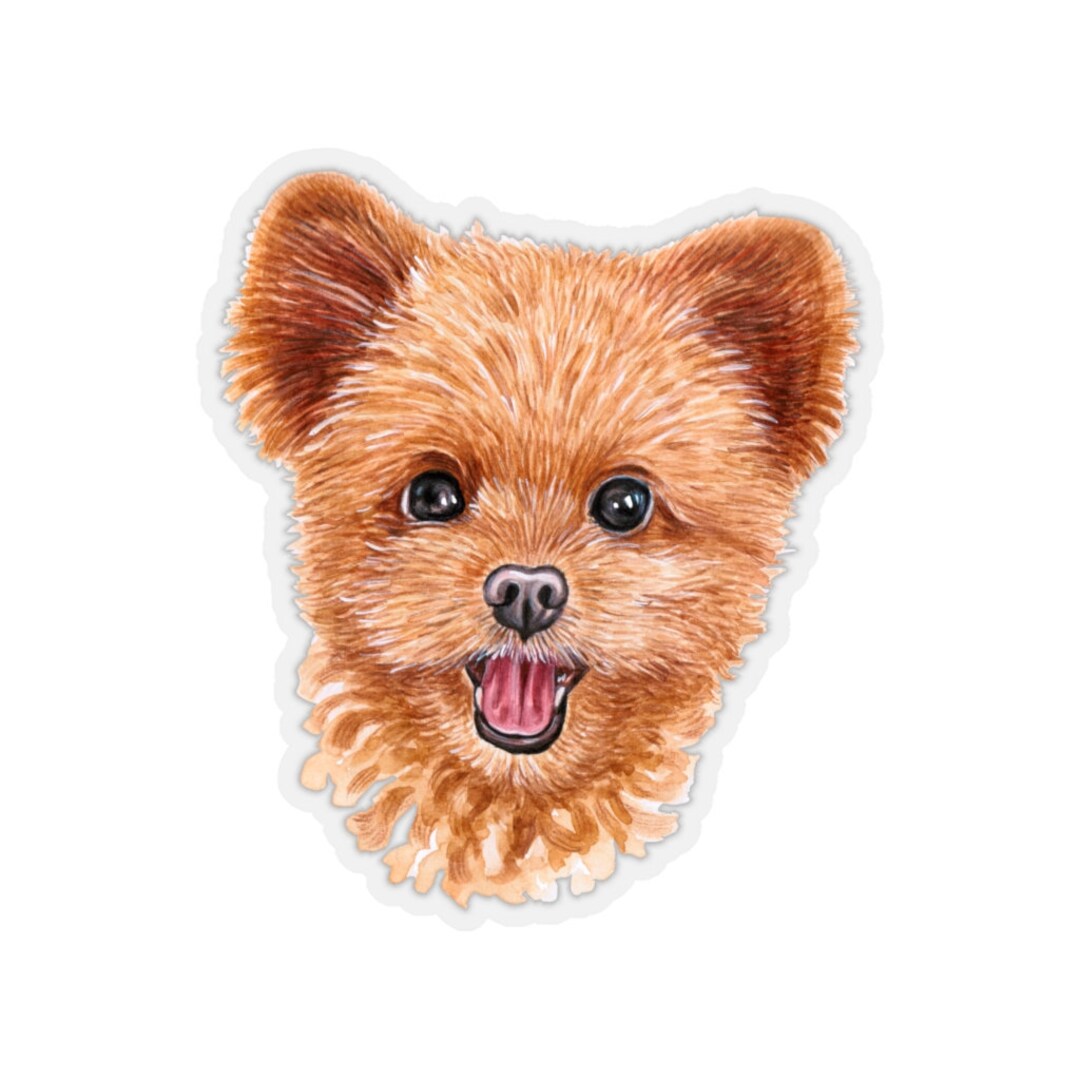 Spitzpoo Sticker~hand Drawn Dogs Kiss-cut Decal~pretty Pet Accessories ...