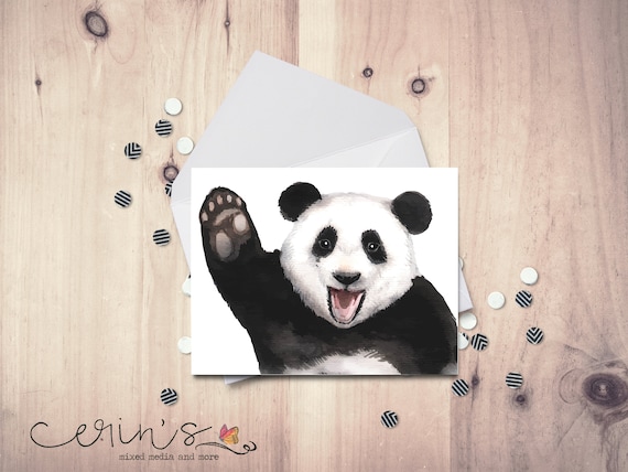 Cute Baby Panda Waving