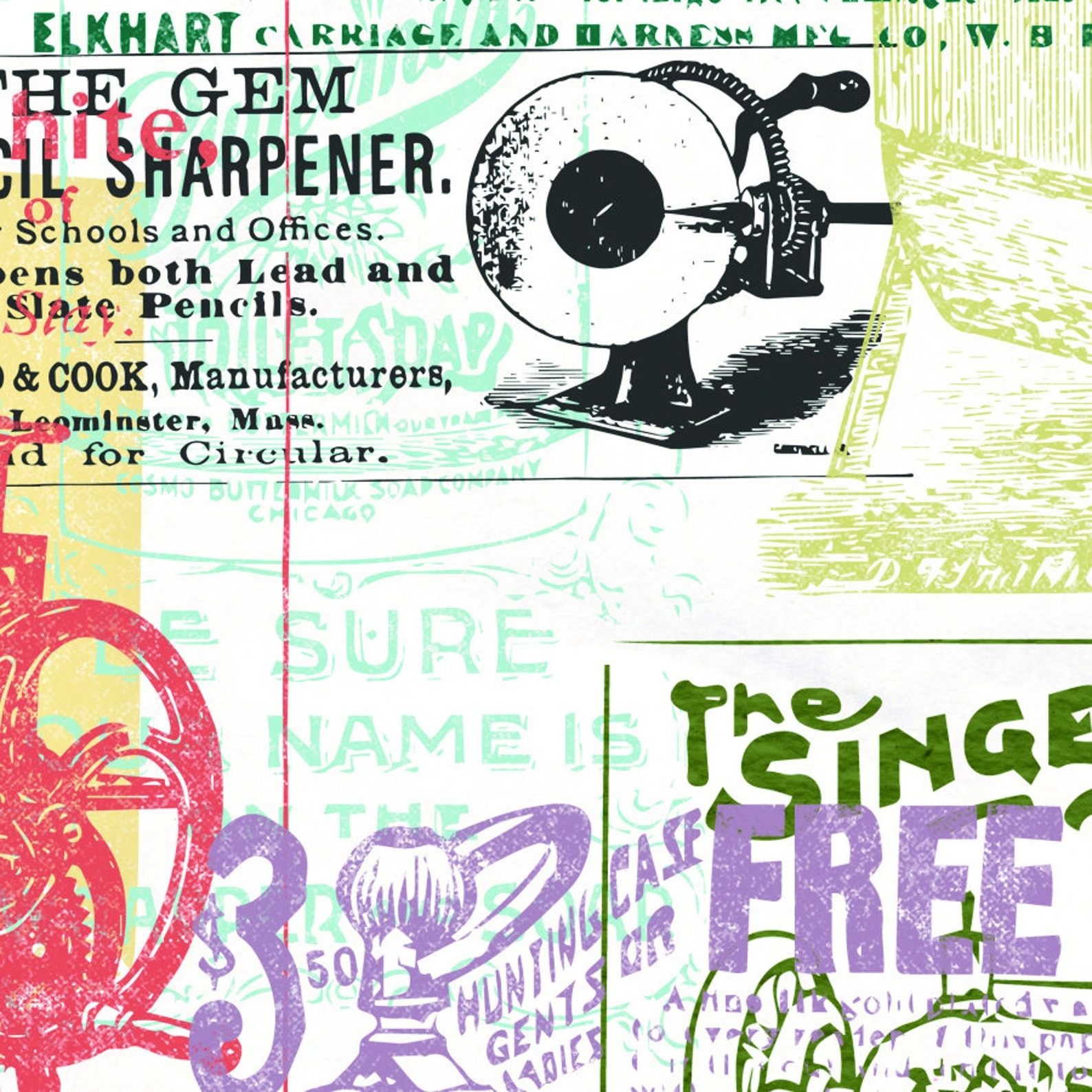 Vintage Ad Stamps~commercial Use Digital Elements~digital Art and Junk ...
