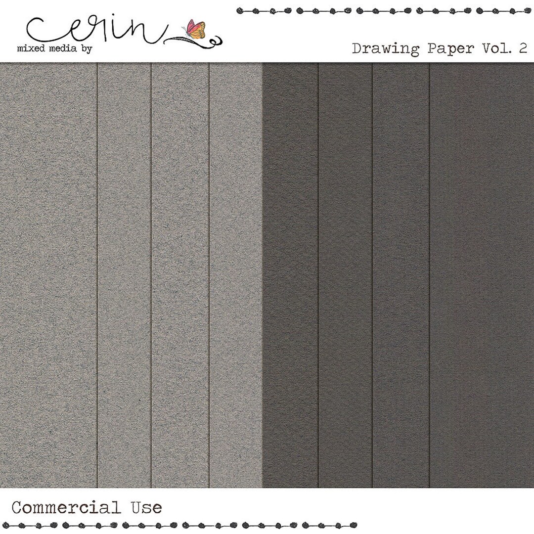 Drawing Paper Pack Vol 2 - Commercial Use - Digital Paper - JPG ...