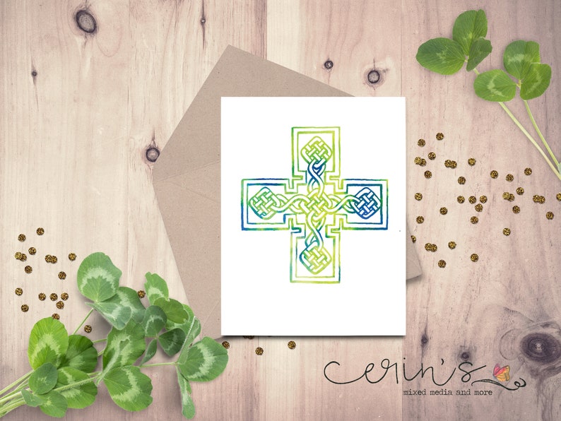 Celtic Note Card Set~blank Greeting Card Set~celtic Watercolor Card ...