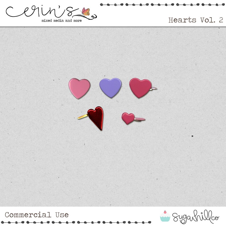 Commercial Use Heartsdigital Heart Bradsvalentine - Etsy
