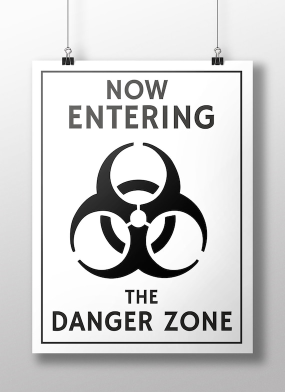 Game Room Warning Signnow Entering the Danger Zone - Etsy