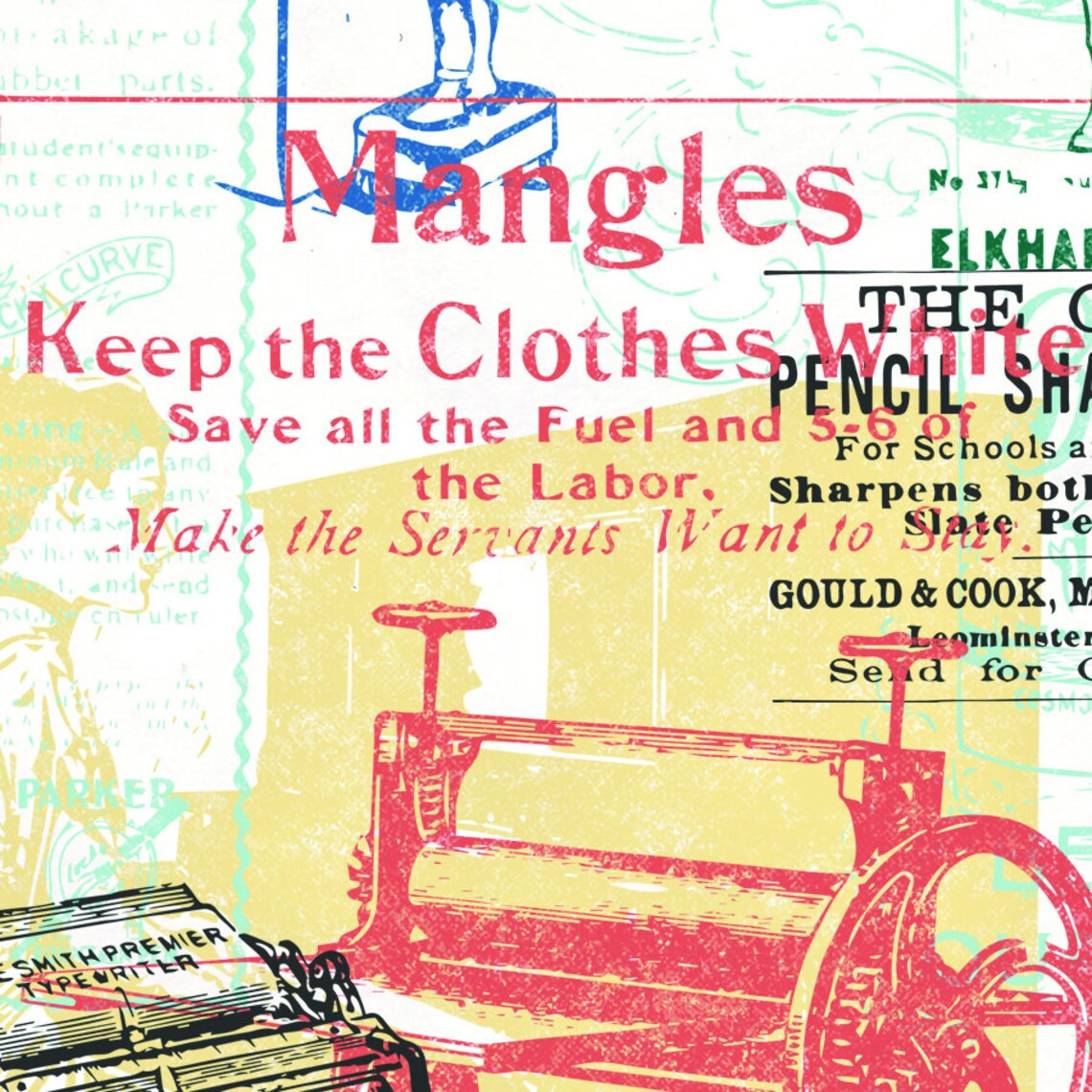 Vintage Ad Stamps~commercial Use Digital Elements~digital Art and Junk ...