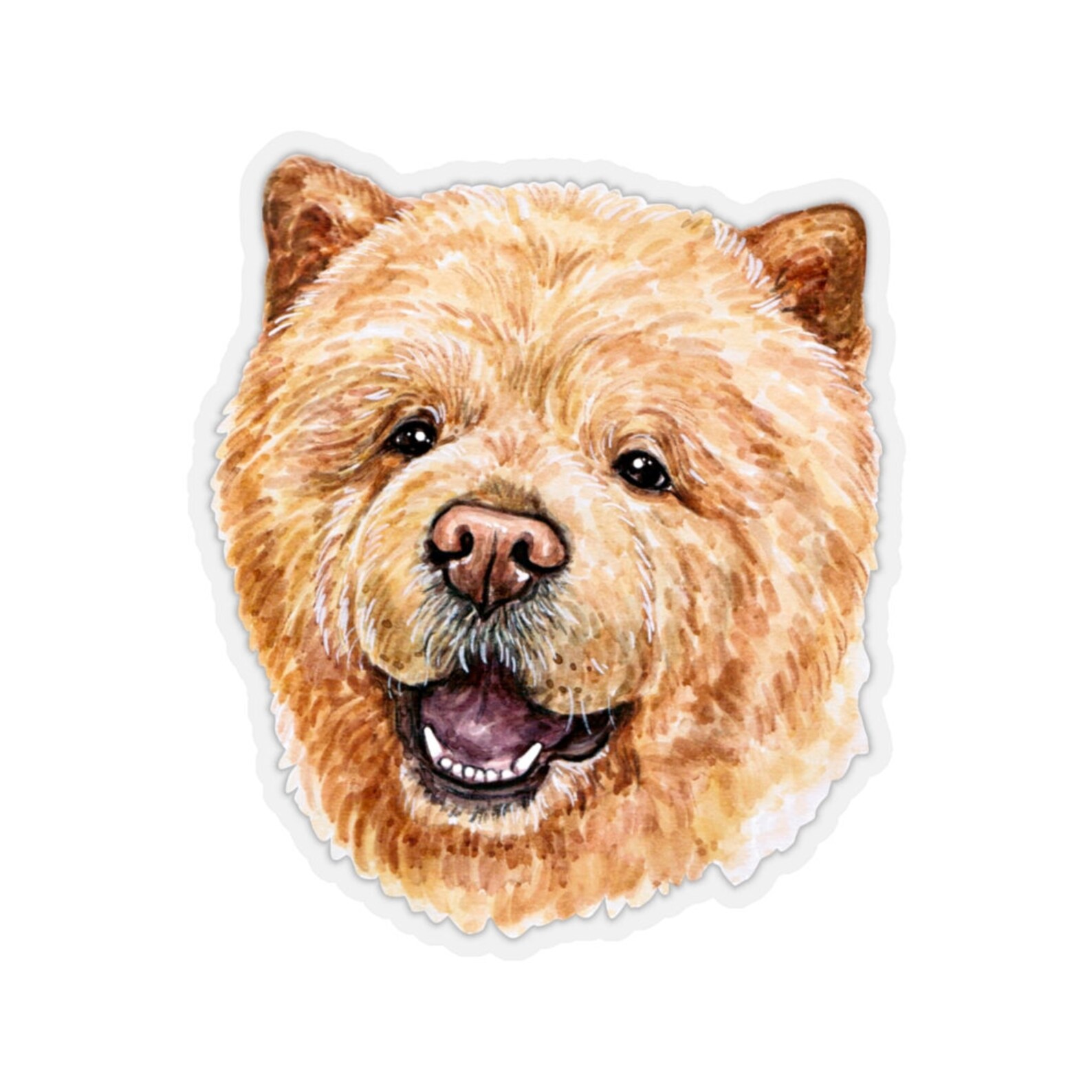 Chow Chow Stickerhand Drawn Dogs Kiss-cut Decalpretty Pet - Etsy
