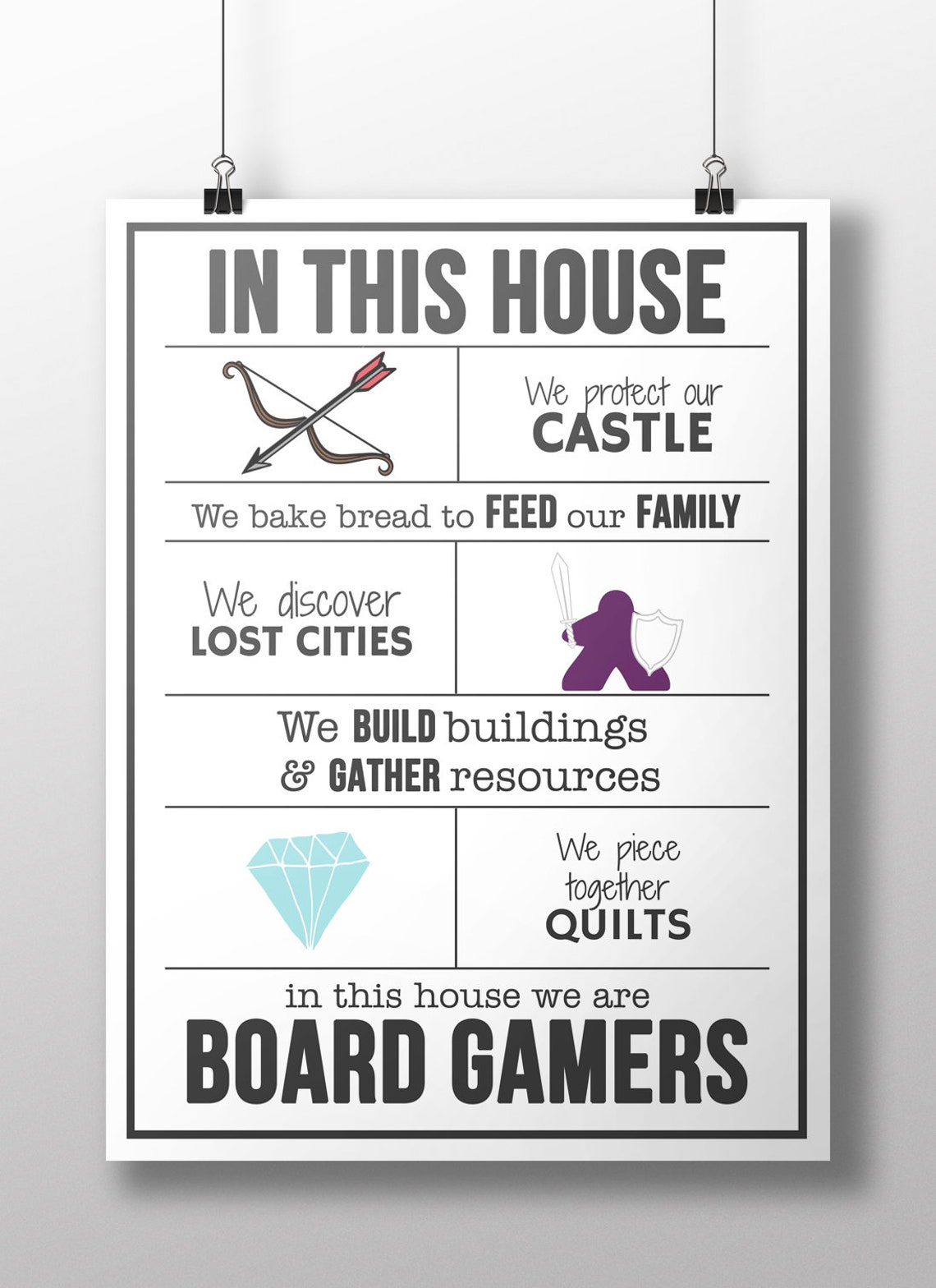 Custom Board Game Wall Artpersonalized Table Top Game Art - Etsy