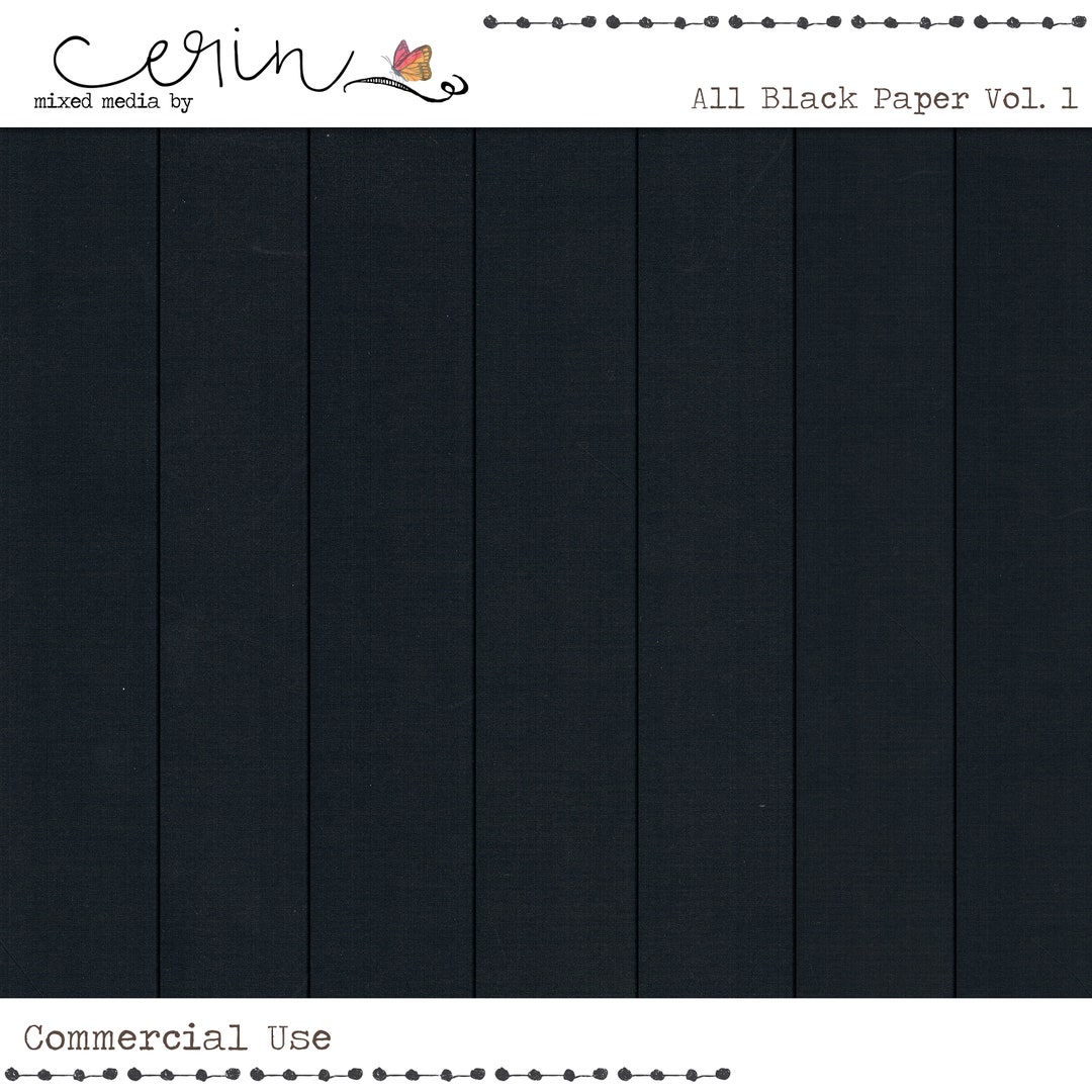 All Black Paper Pack - Commercial Use - Digital Paper - JPG - Graphic ...