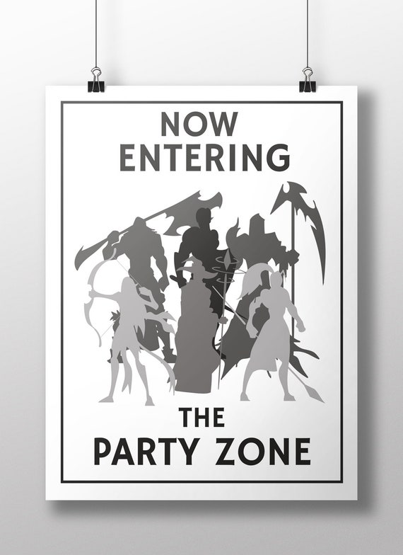 Game Room Party Zone Warning Signnow Entering the Party Zone - Etsy