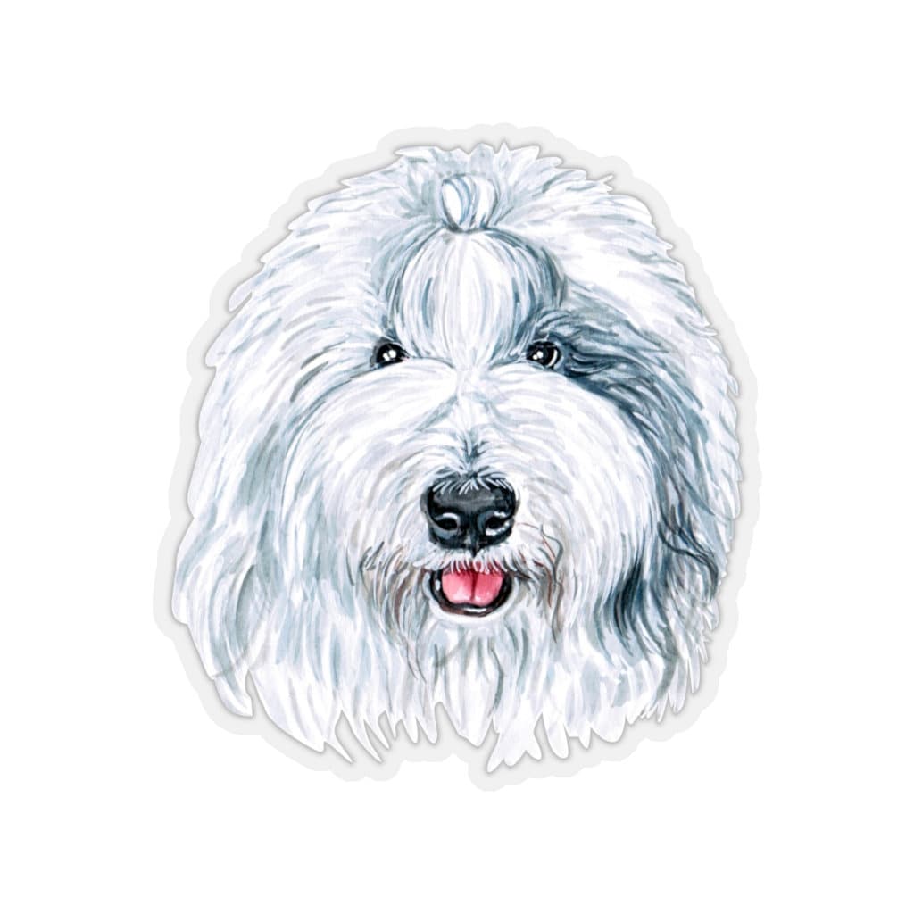 Old English Sheepdog Sticker~hand Drawn Dogs Kiss-cut Decal~pretty Pet ...