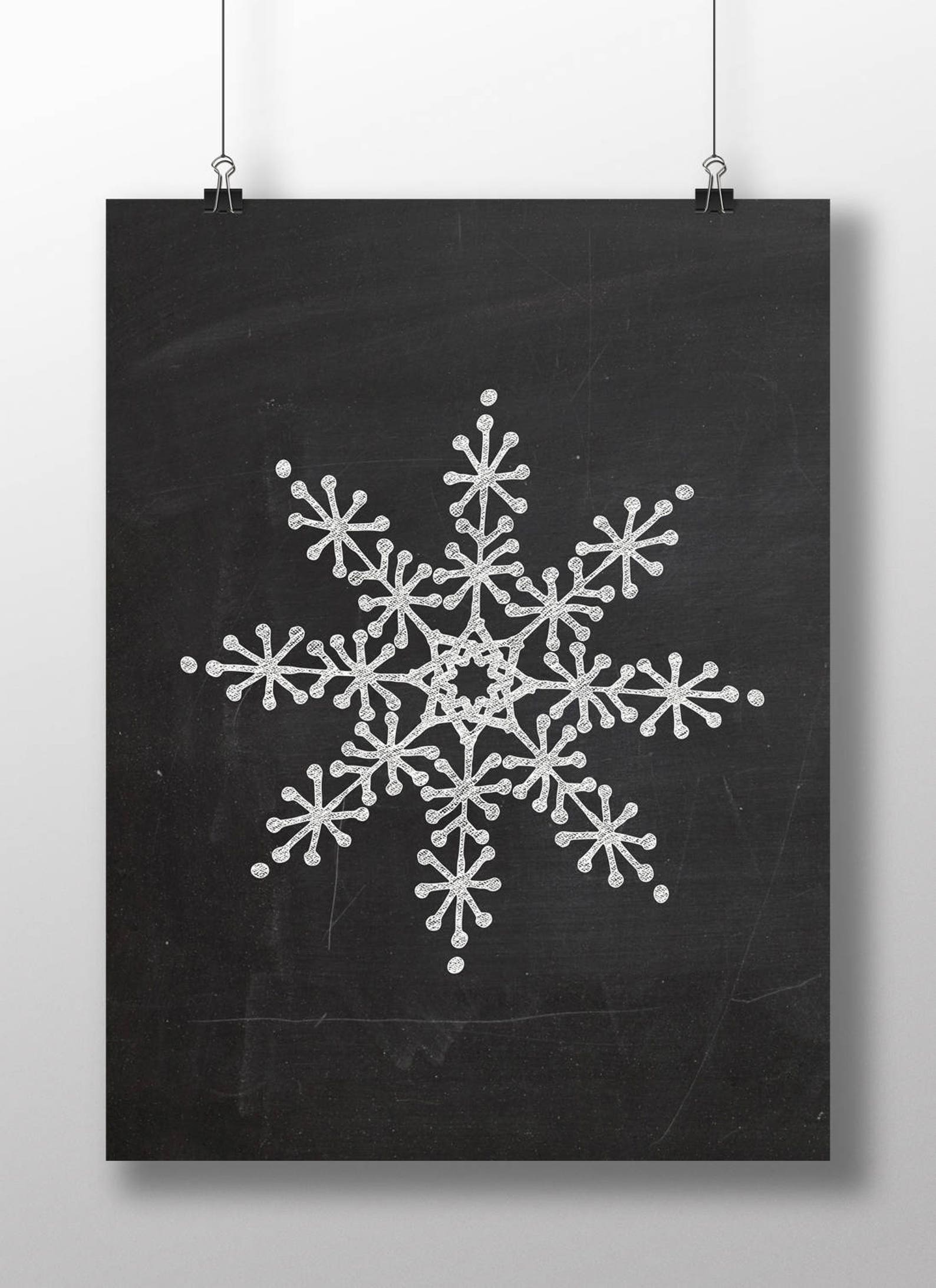 Most Wonderful Time Posterswinter Wall Artsnowflake Wall Artchalkboard ...