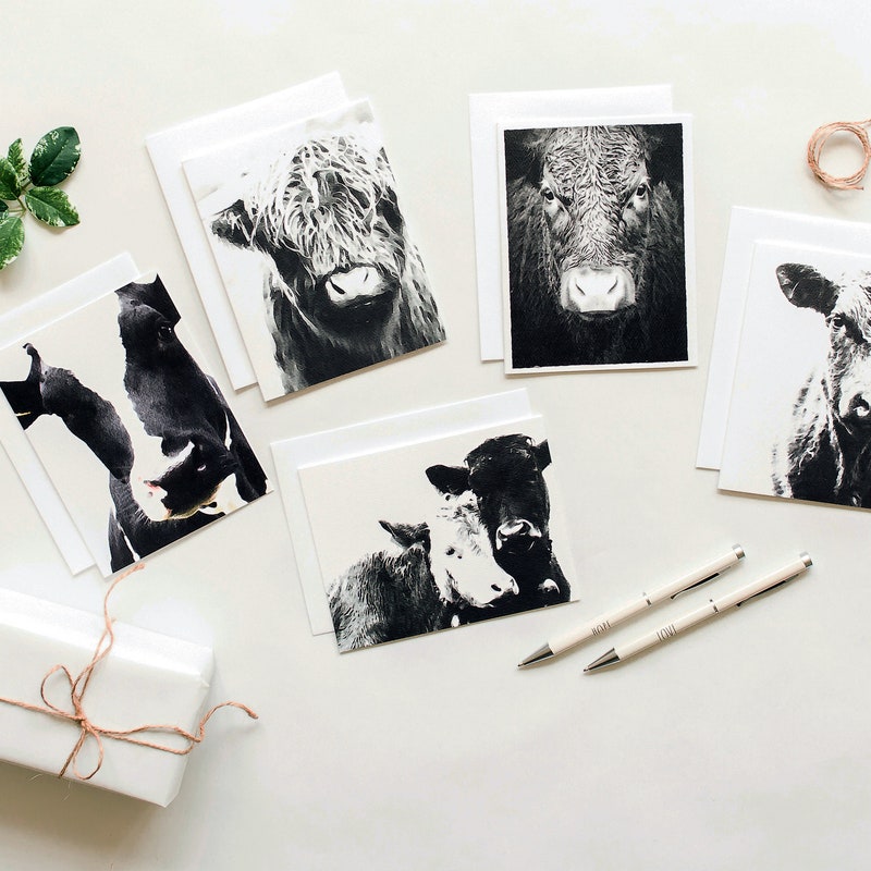Cow Card - Etsy