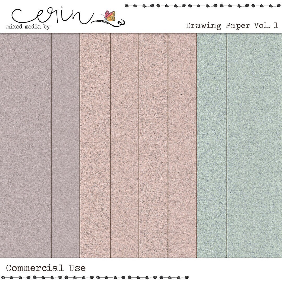 Drawing Paper Pack Vol 1 - Commercial Use - Digital Paper - JPG ...