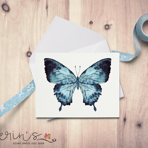 Butterfly Blank Greeting Card - Etsy