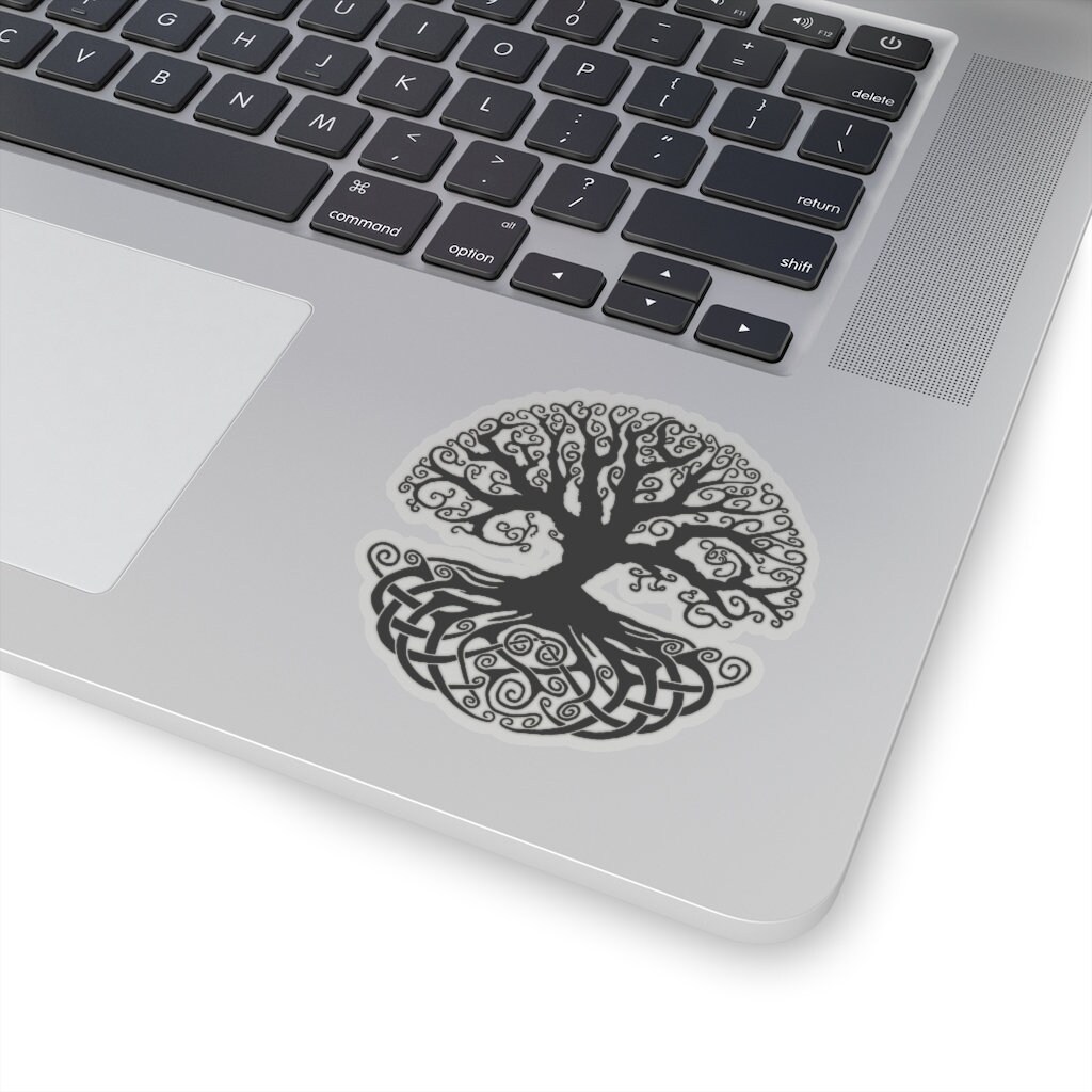 Dark Gray Tree of Life Stickerceltic Knot Tree Kiss-cut - Etsy