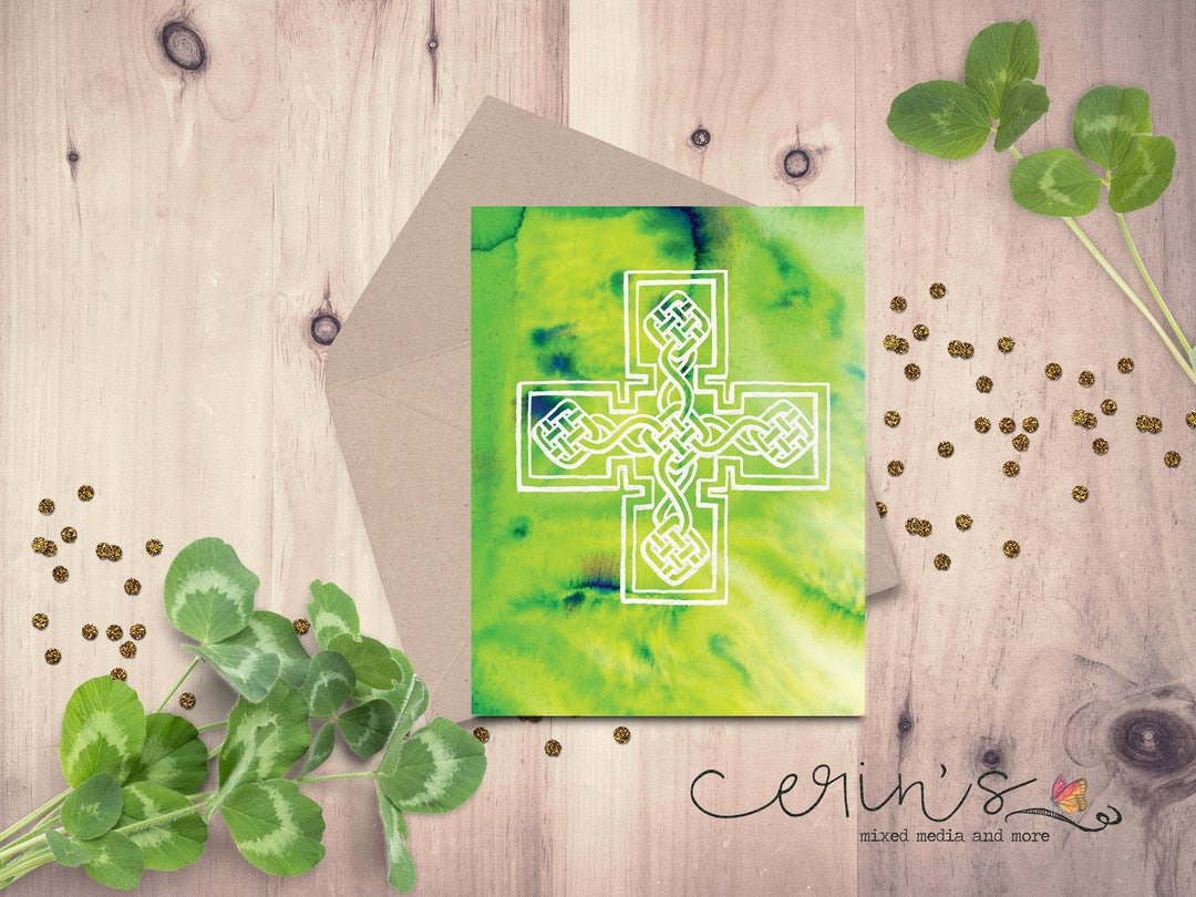 Watercolor Knotwork Card~celtic Knot Card~celtic Card~blank Celtic Card ...