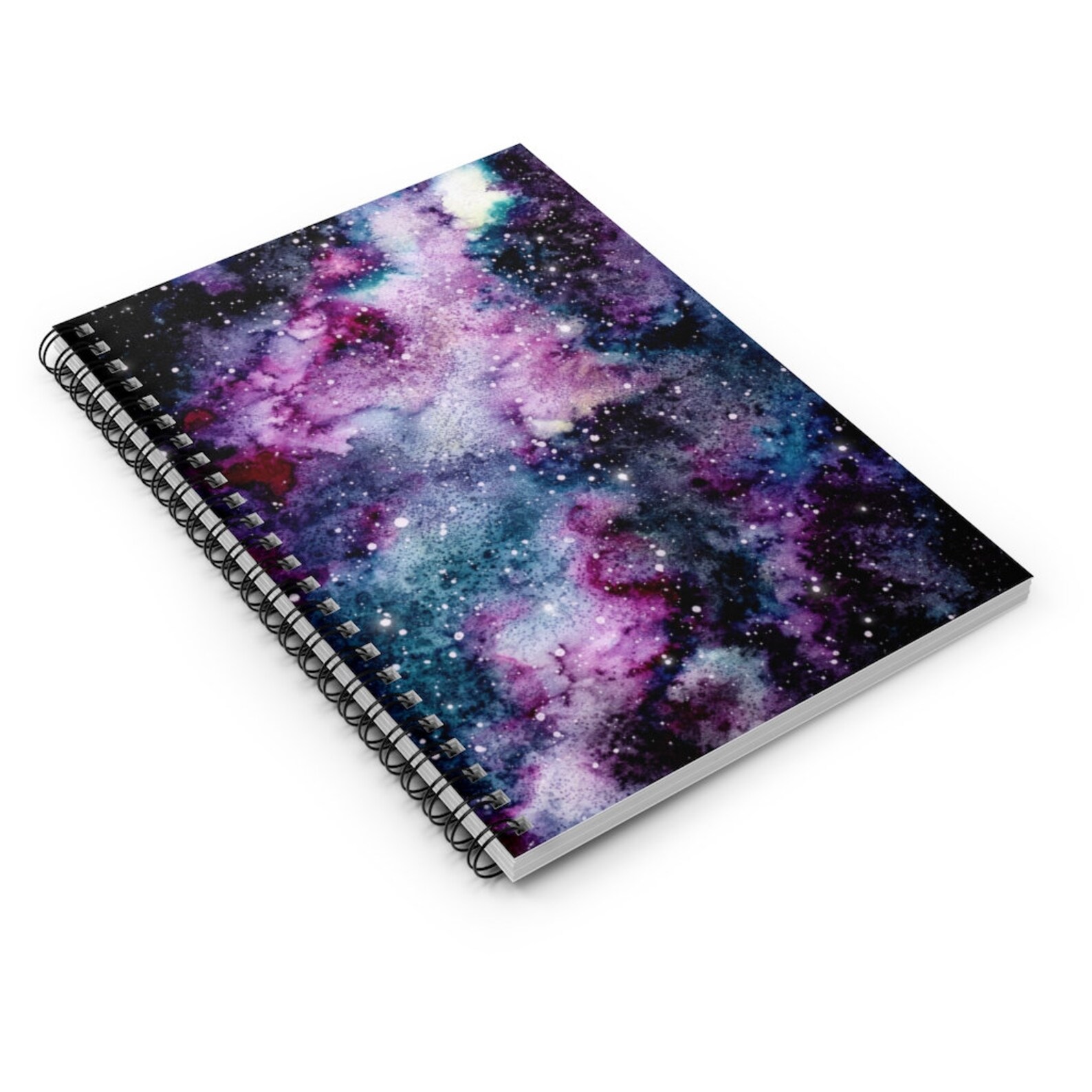 Pink and Purple Galaxy Lined Spiral Notebook~cosmic Colors Ruled ...