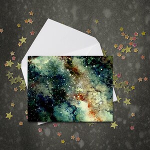 Galaxy Mixed Set Watercolor Notecards~painted Night Sky Scenery Cards ...
