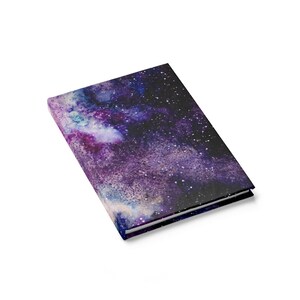 Purple and Blue Galaxy Lined Journal~watercolor Galaxy Writer's ...