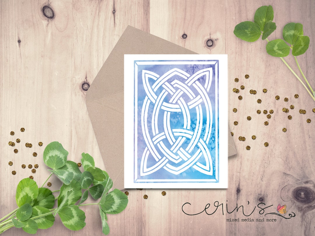 Celtic Knotwork~watercolor Celtic Card~blank Celtic Card~knotwork ...